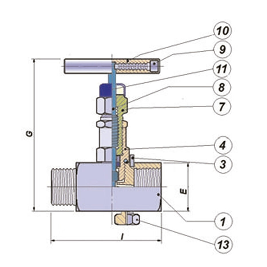 Válvula de aguja de la más Alta Calidad con trim sellado Cod. V97 MxH ...